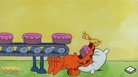 Food Coma Cartoon Lady Eating With Chopsticks 