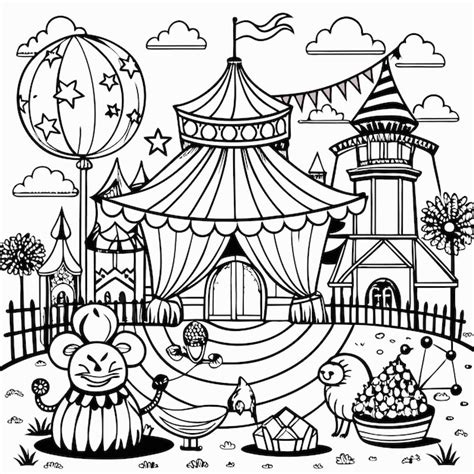 Free Coloring Pages Circus 2025