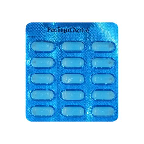 Pacimol Active Strip Of 15 Tablets Price Buy Online At Best Price In