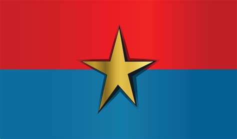 Vietcong Comunist Flag Symbol Golden Gradient Vector 5146624 Vector Art