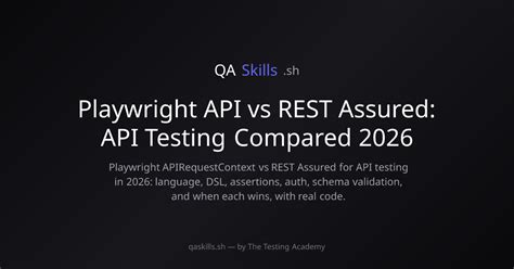 Playwright Api Vs Rest Assured Api Testing Compared 2026 Qaskillssh