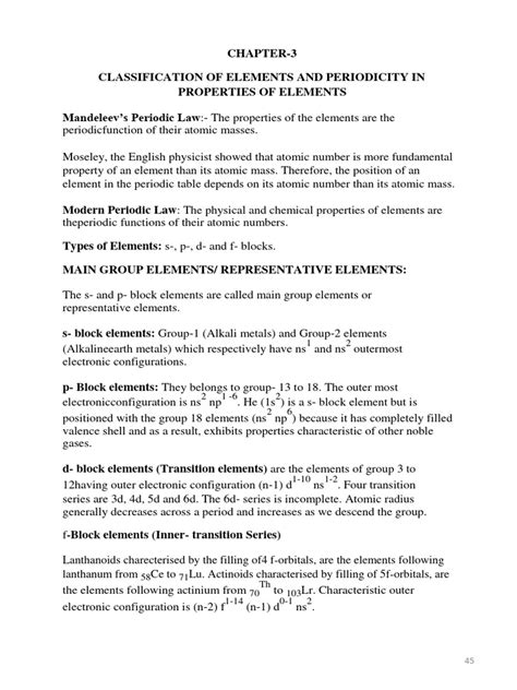 Periodic Properties Notes Pdf Periodic Table Ion