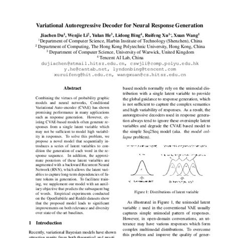 Variational Autoregressive Decoder For Neural Response Generation Acl