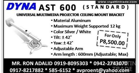 Universal Ceiling Mount Projector Brackets Fits In Any Brands