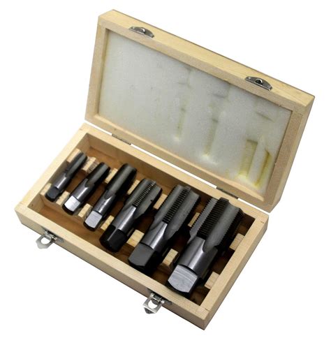 Drill America Dwtpt18 1set 6 Piece Npt Pipe Tap Carbon Steel Dwtpt