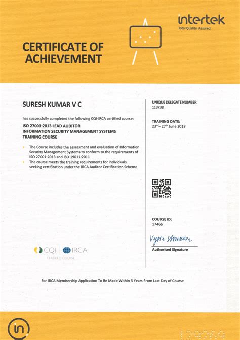 Cqi Irca Intertek Certified Fssc 22000 V51 Food Safety System