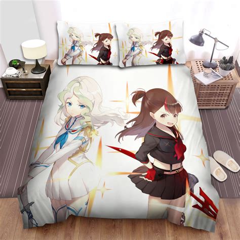 Little Witch Academia Kagari Atsuko And Diana Cavendish Poster Bed Sheets