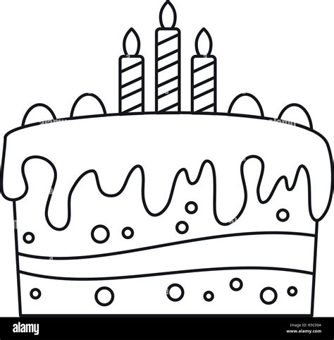 Celebration Cake Icon Outline Celebration Cake Vector Icon For Web