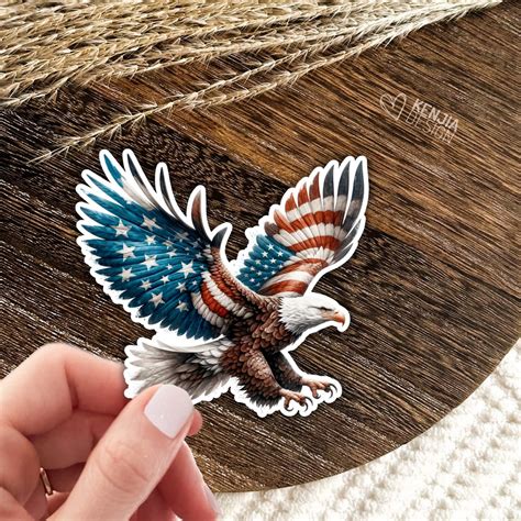 Patriotic Eagle Stickers Eagle And Flag Stickers American Flag