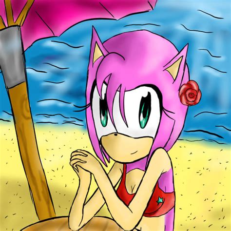 Collab Amy At The Beach By Sonicstaryfan On Deviantart