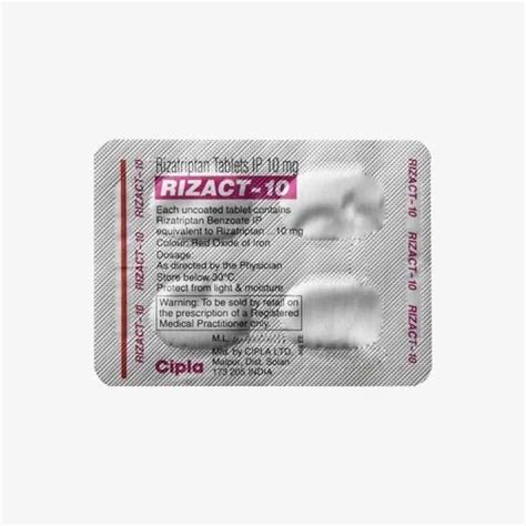 Rizact Rizatriptan Tablets Cipla Ltd At Rs 138stripe In Nagpur Id