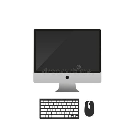 mouse keyboard monitor stock vector illustration of notebook 295568435