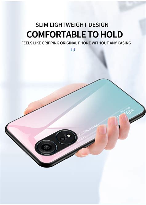 For Oppo Reno 8t 5g Not For 4g Gradient Colored Glass Phone Case