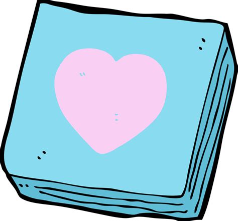 Cartoon Love Heart Notes Pad 44965591 Png