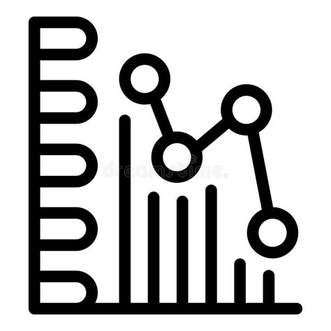Line Graph Showing Market Trend With Decreasing Values Stock Vector