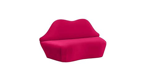 Lips Hot Pink Velvet Settee Statement Furniture Piece