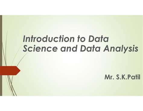 Introduction To Data Analysis Course Notespdf