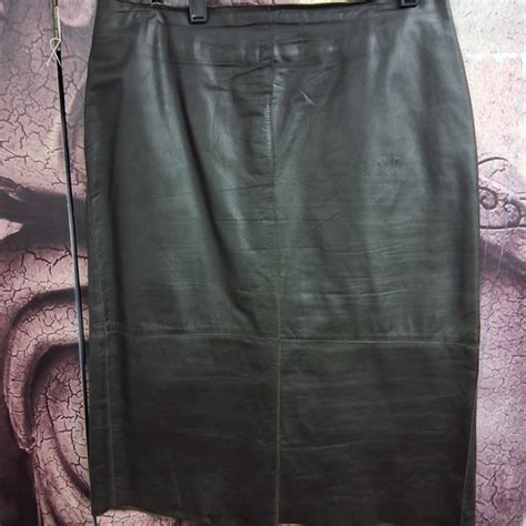 Kenneth Cole Skirts Kennth Cole Black Leather Skirt Poshmark