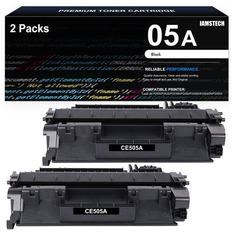 05a Toner Cartridge Black 2 Pack With Chip Compatible For Hp Laserjet