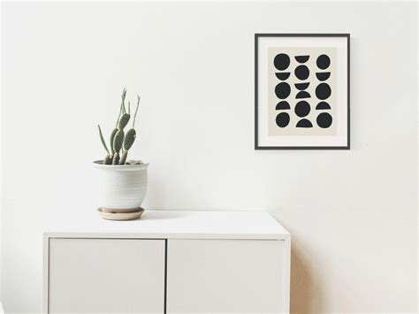 Modern Minimalist Art Print Modern Art Abstract Pattern Black Print