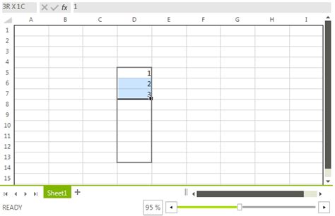 Working With Ui Selection Winforms Spreadsheet Control Telerik Ui For Winforms