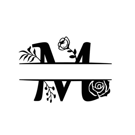 Initial M Decorative Monogram Split Letter Vector 7345787 Vector Art At Vecteezy