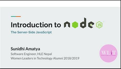 Sunidhi Amatya On Linkedin Wlit Womenintech Nodejs Share Growtogether Knowledgeisthekey
