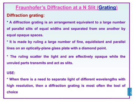 Fraunhofers Diffraction At A N Slit Graftingpptx