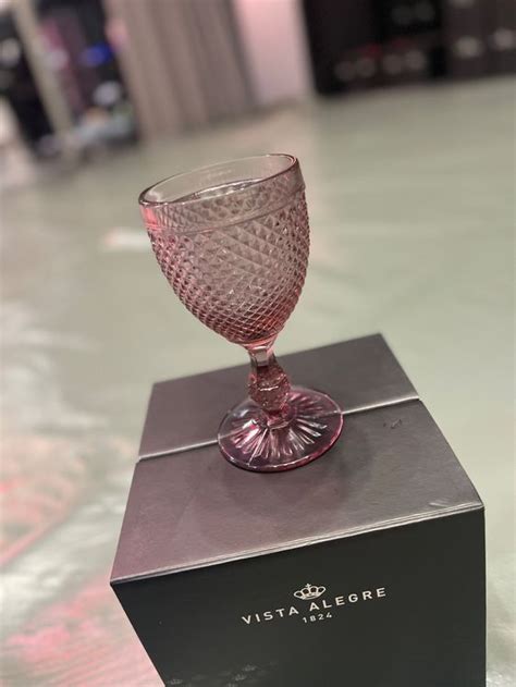Lagerverkauf Vista Alegre Bicos Set 4 Water Goblets Pink Kaufen Auf