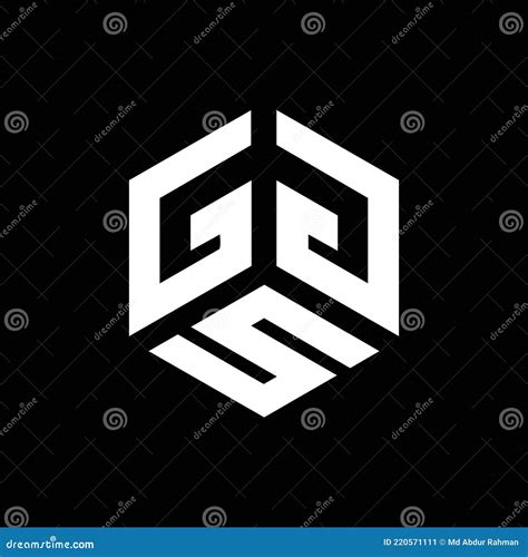 GGS Letter Logo Design on Black Background. GGS Creative Initials ...