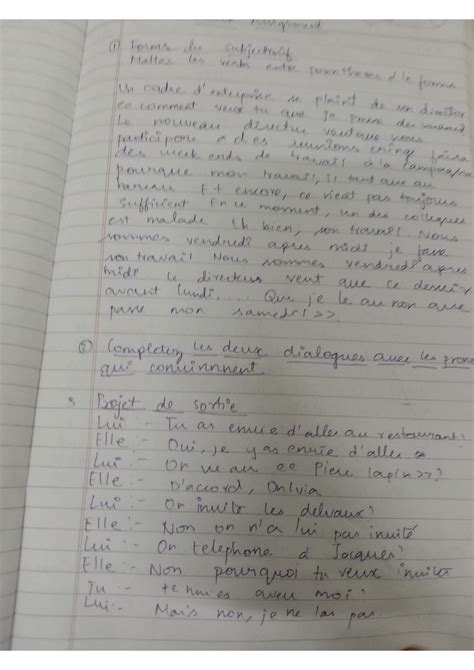 Solution French Assignment Studypool