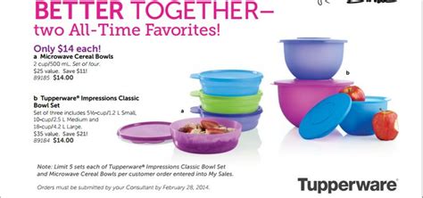 Exciting Tupperware Sales For The Week Of Feb 22nd