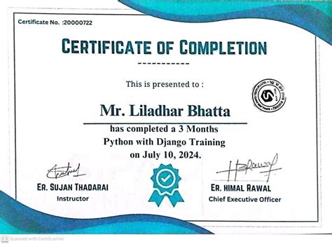 Liladhar Bhatta On Linkedin Python Django Webdevelopment Learningjourney Techskills
