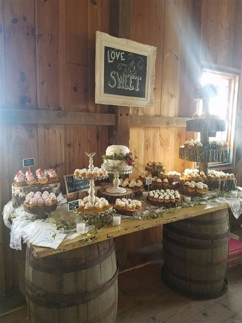Rustic Wedding Dessert Table Inspiration