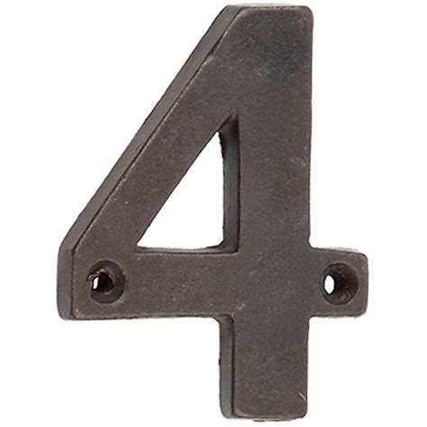 75mm Beeswax Iron Door Numeral Number 4 Premium Quality Wall House Sign