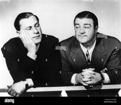 Abbott And Costello Us Film Comedy Duo With William Bud Abbott At