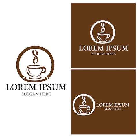 Tasse à Café Logo Template Vecteur Premium