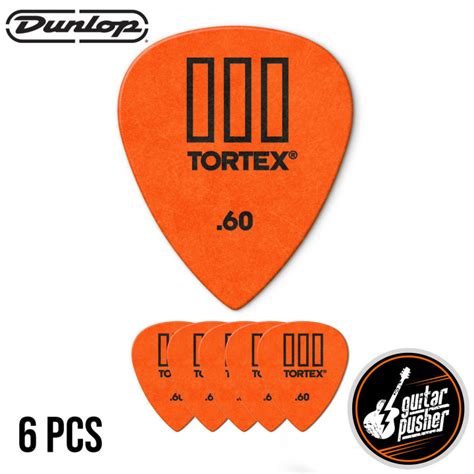 Dunlop Tortex Tiii Guitar Pick 462r 060mm Orange 1 Pc 6 Pcs