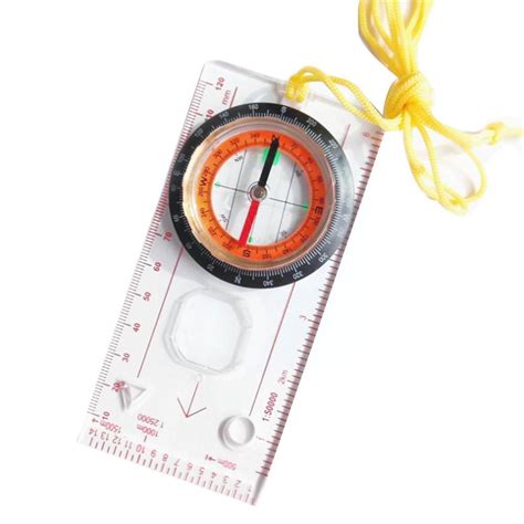 Mini Compass Map Scale Ruler Multifunctional Hikin Vicedeal