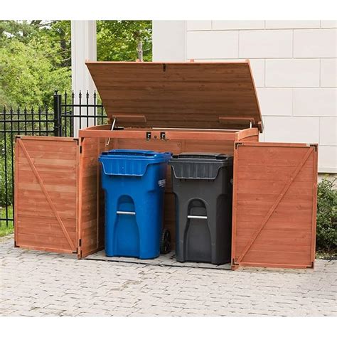 Outdoor Garbage Can Storage Plans