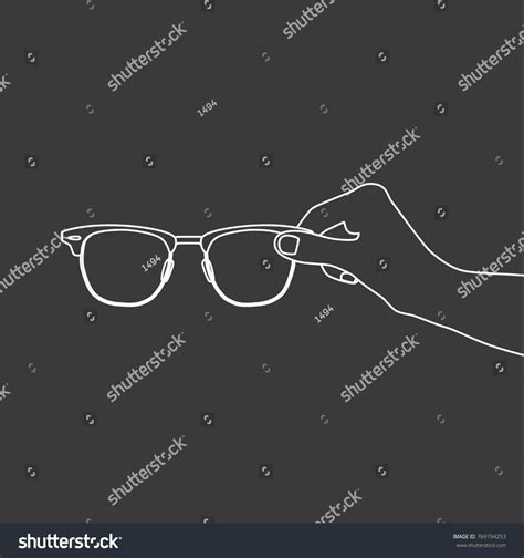 Hand Holding Glasses Vector Illustration Design Stock Vector Royalty