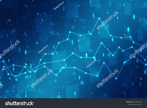 Futuristic Raise Arrow Chart Digital Transformation Abstract Technology