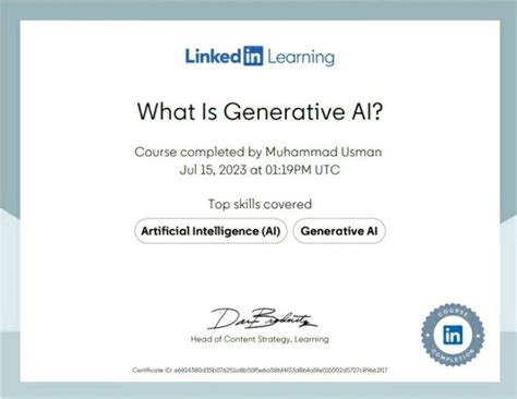 Generativeai Artificialintelligence Linkedinlearning Muhammad Usman