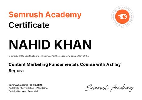 Graduated With Content Marketing Certificate Nahid Khan Posted On The