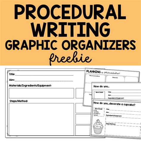 Procedural Writing Graphic Organisers Teachie Tings Time Saving Teacher Resources