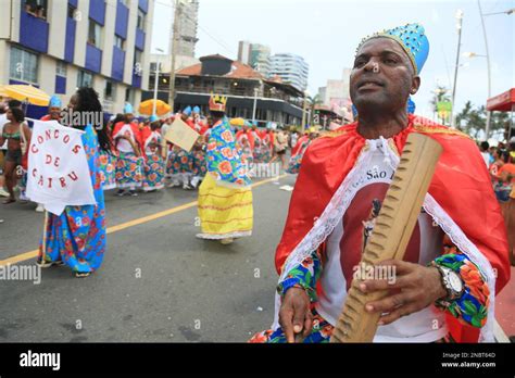 Salvador Bahia Brazil February 2023 Cmembers Of The Cultural Group