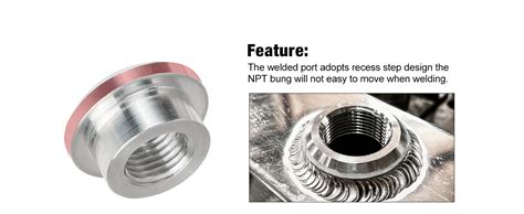 Evil Energy Npt Female Weld On Bung Fitting Aluminum 1 2 1 4 1 8 3