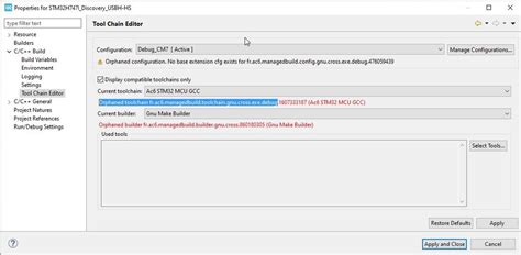 orphaned toolchain stmicroelectronics community