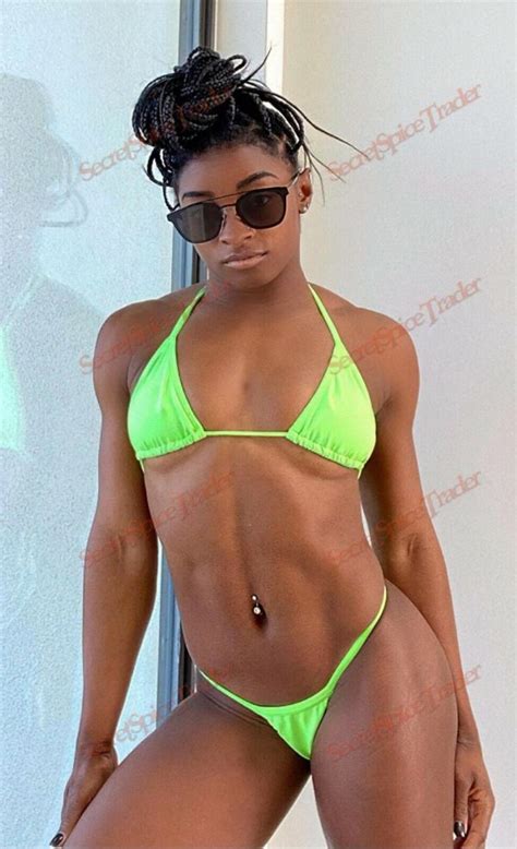 Simone Biles Olympics Sexy Hot Bikini Swimsuit Gymnast Poster Photo Prints